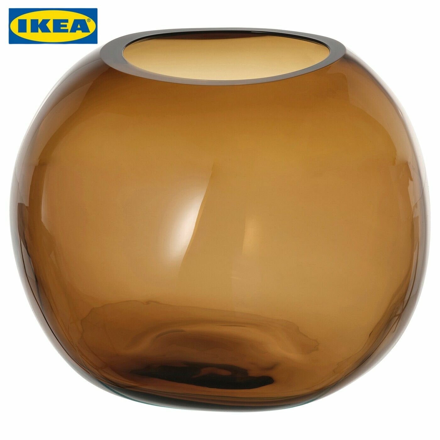 IKEA STOCKHOLM 2025 Ваза, коричневая, 20 сантиметров