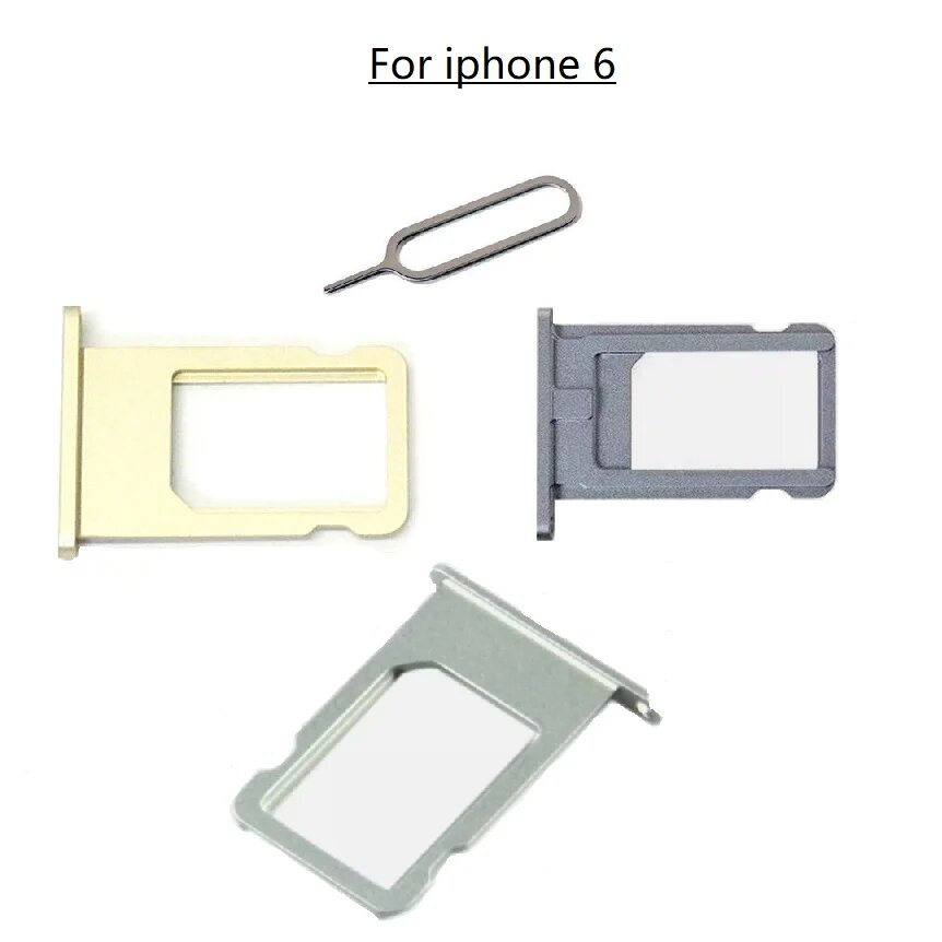 Держатель лотка для SIM-карты + шпилька для Apple iPhone 6 6G серый