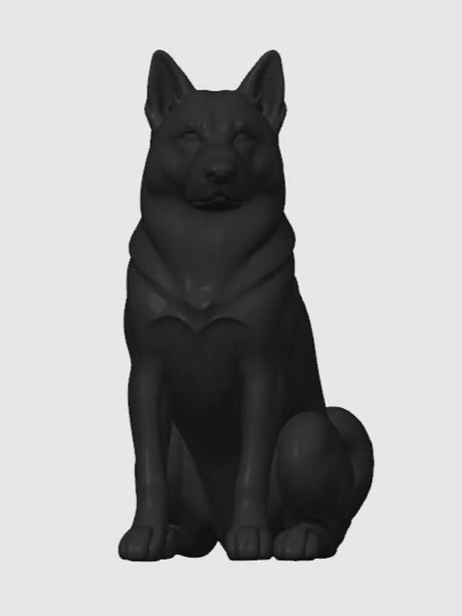 Ростовая статуэтка собаки-Норвежская лосиная (10см, черный)