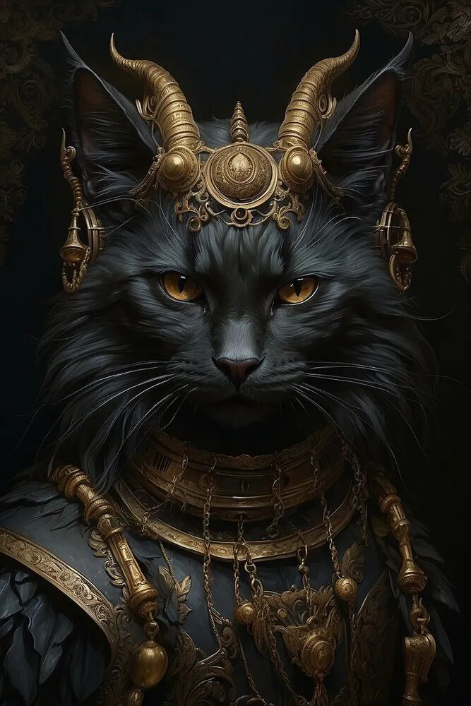 Алмазная Мозаика "сфинкс, Кот" 40*50 См, Безрамная, Идеальна Для Дома, Украшения, Подарков.