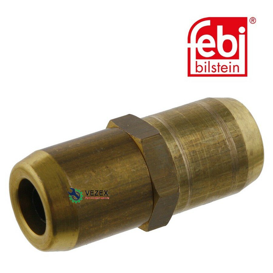 FEBI 06256 соединитель прямой для трубок D12x1.5-D12x1.5 !(латунь) L51.1 SW22 неразъемн. \