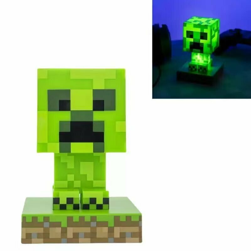 Светильник-ночник «Minecraft» 3D | Пиксельная лампа с пультом | Подарок геймеру