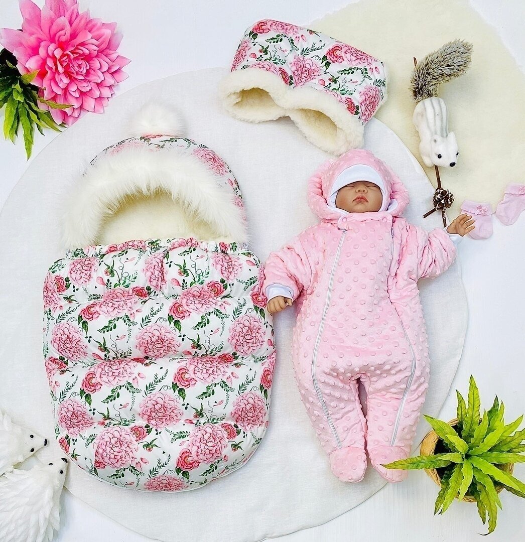 Комплект на выписку Mom&Baby "Дутик", малиновый, полиэстер, альполюкс, овчина, зима