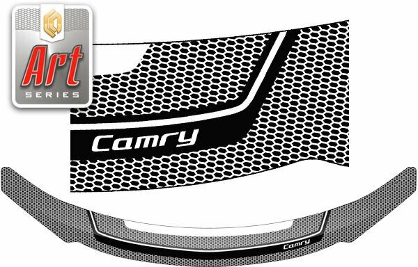 Дефлектор капота Серия "Art" черная Toyota Camry Год выпуска 2014-2018
