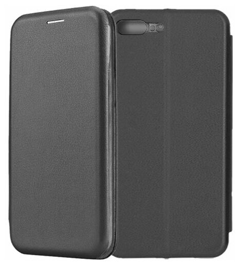 Чехол-книжка для Apple iPhone 7 Plus / 8 Plus черный / подставка, отделение для карт