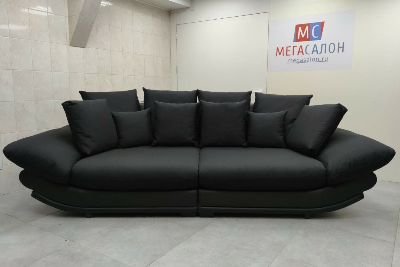 Прямой диван Авиньон Монако Рогожка, 290х145х88 см