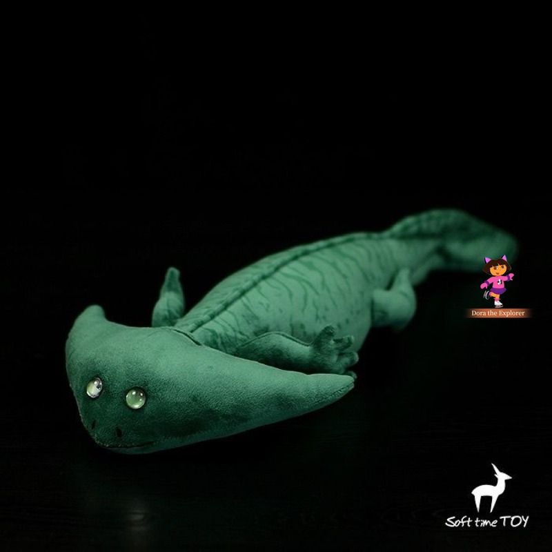 Мягкая игрушка Диплокаулус (Diplocaulus) плюшевый динозавр, доисторическое животное, зеленая для детей и коллекционеров