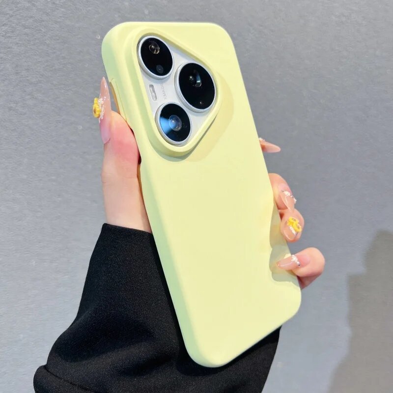 Чехол для Huawei Pura 80, Milk Yellow, жидкий силикон