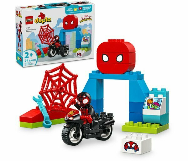 Конструктор LEGO Duplo 10424 Приключения на паучьем мотоцикле (Lego 10424)