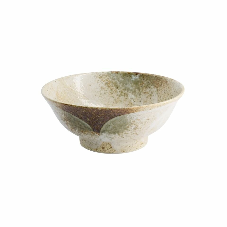 Салатник керамический TOKYO DESIGN Yukishino, 1300 мл, 21,5 см, белый/коричневый