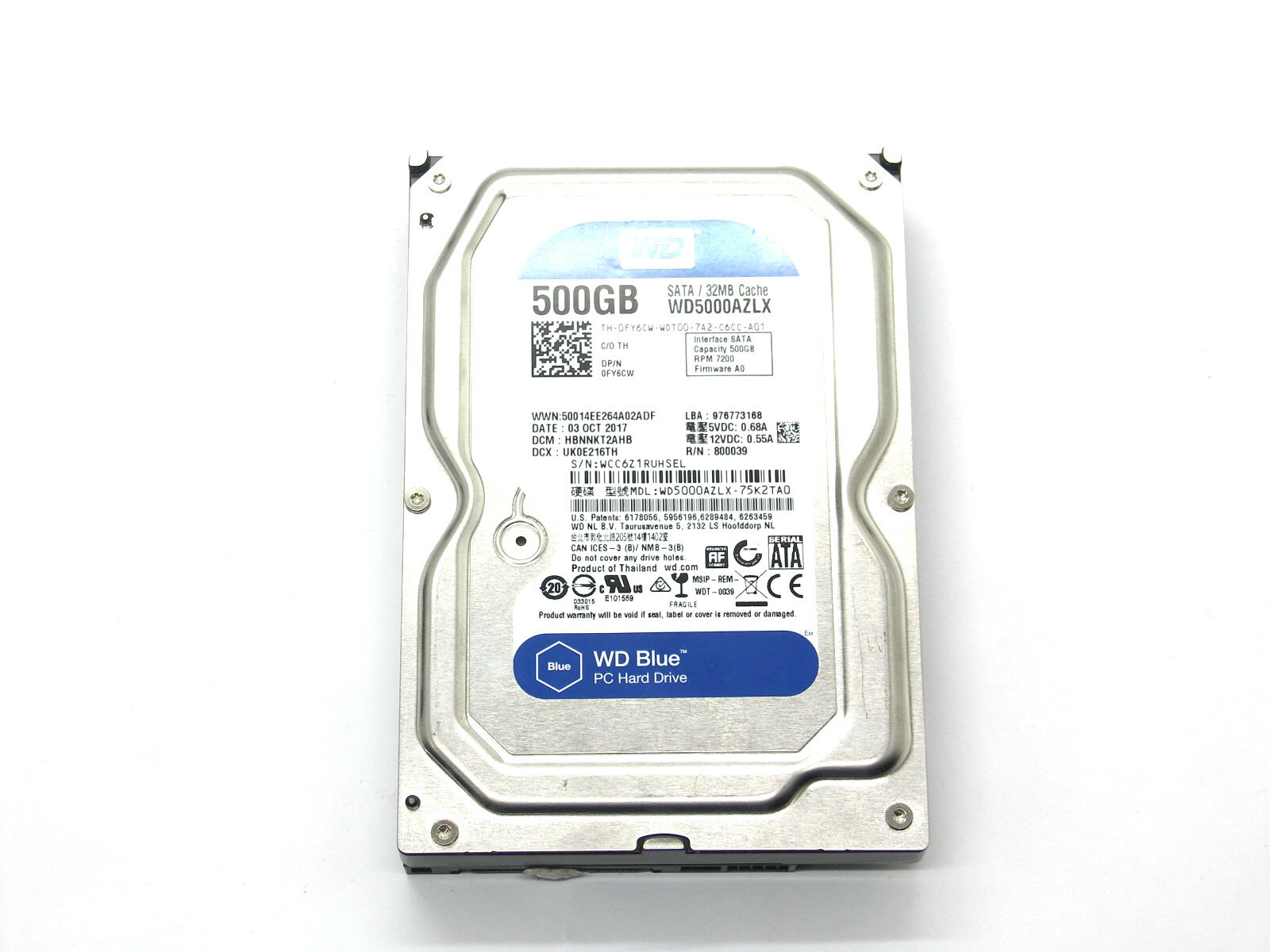 Жесткий диск 3,5" 500Gb WD WD5000AZLX 7200 rpm SATA