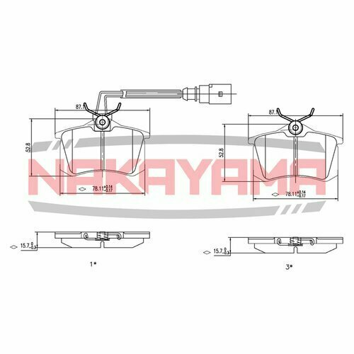 Колодки тормозные дисковые Nakayama hp8105ny