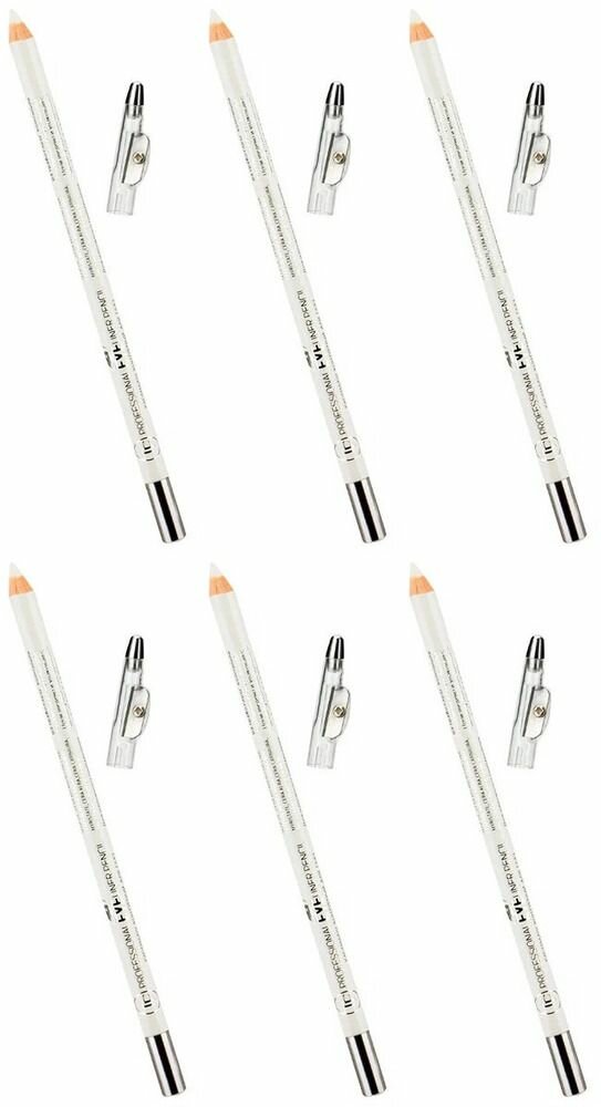 TF cosmetics Карандаш для глаз с точилкой, тон 050, белый матывый , 6 шт