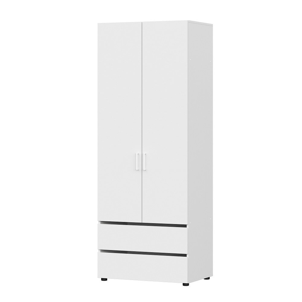Шкаф для одежды и белья распашной Арника Токио с ящиками, цвет белый