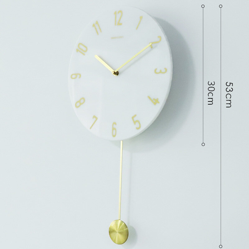 Настенные часы Geekcook "Dali Creative Swing", мраморные, кварцевые, 12", 6 шт