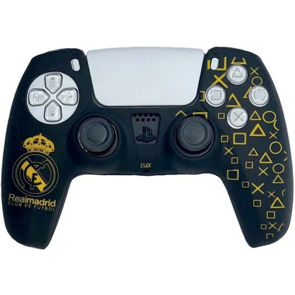 Силиконовый чехол для геймпада Sony DualSense (FC Real Madrid) Чёрный