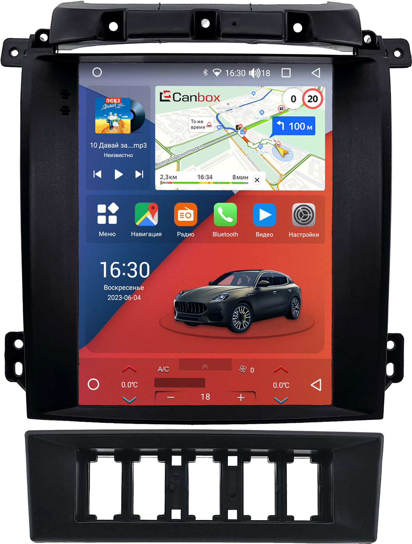 Штатная магнитола Kia Sorento 2002-2006 Canbox H-Line (Tesla) 9.7" 4/64 5623-1312-5 Android 10 (4G-SIM, DSP, QLed)