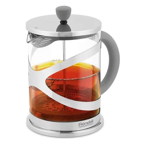 Френч-пресс Rondell Crystal Grey RDS-1669, 1л, серый