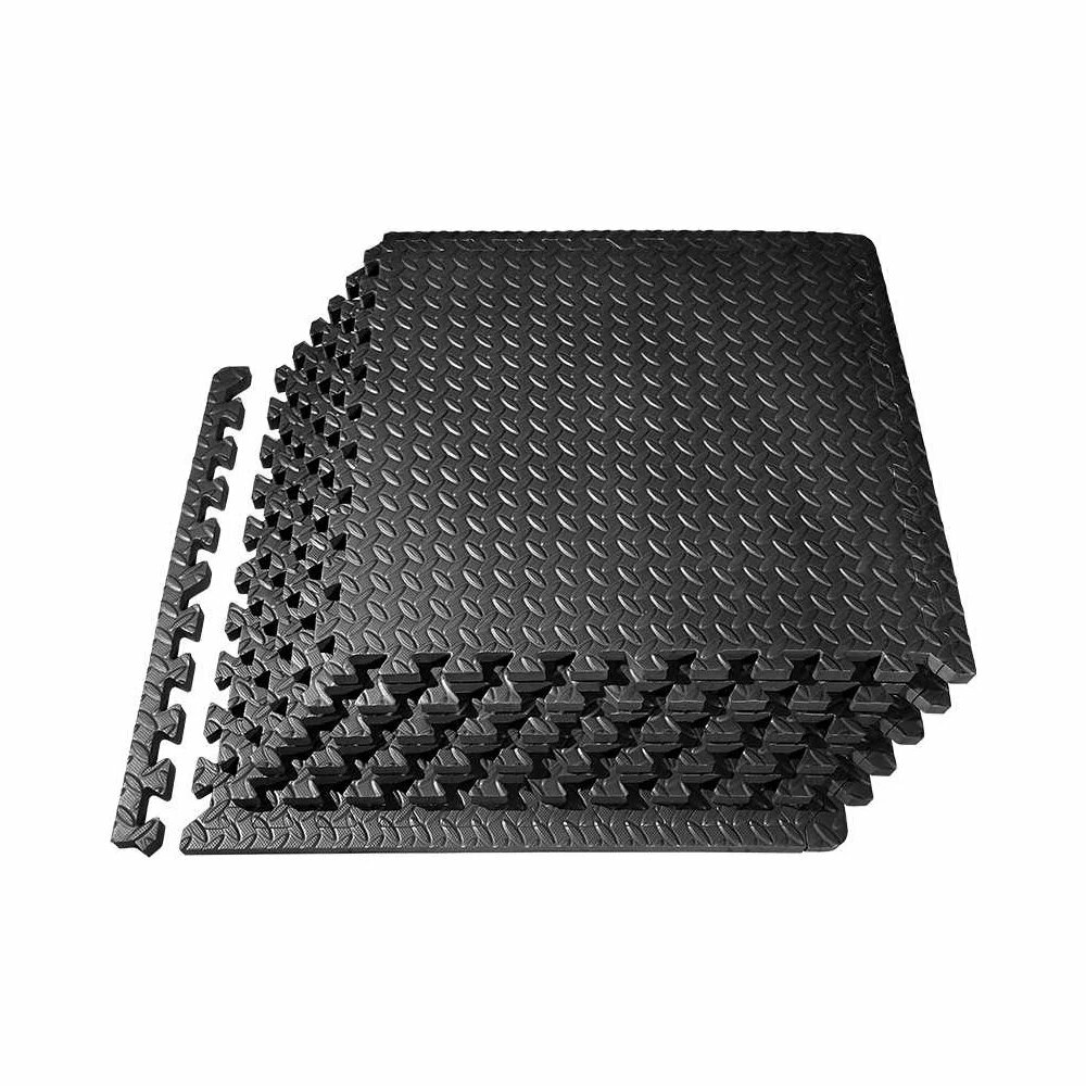 Мат-пазл для фитнесса и тренажеров PROIRON 6 модулей по 61x61x1.2 см ПАЗЛ6612, Подходят для тренировок в обуви