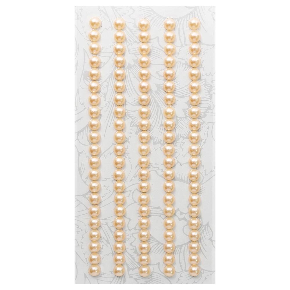 Декоративные стразы-наклейки 7704131-Z10 Жемчуг цвет персик 5 мм, цена за 1 уп.