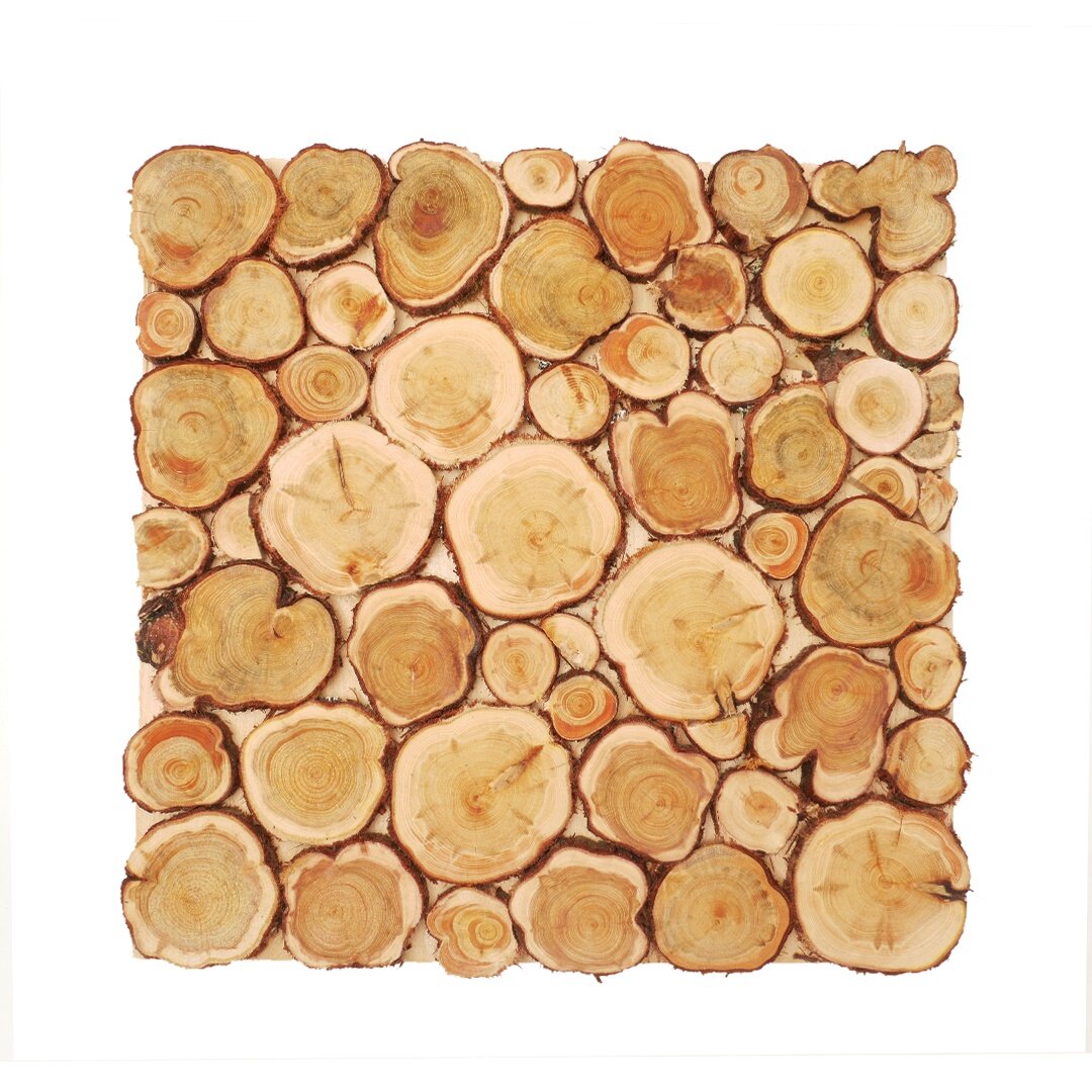 Панно декоративное для бани и сауны из спилов можжевельника 700х700 мм