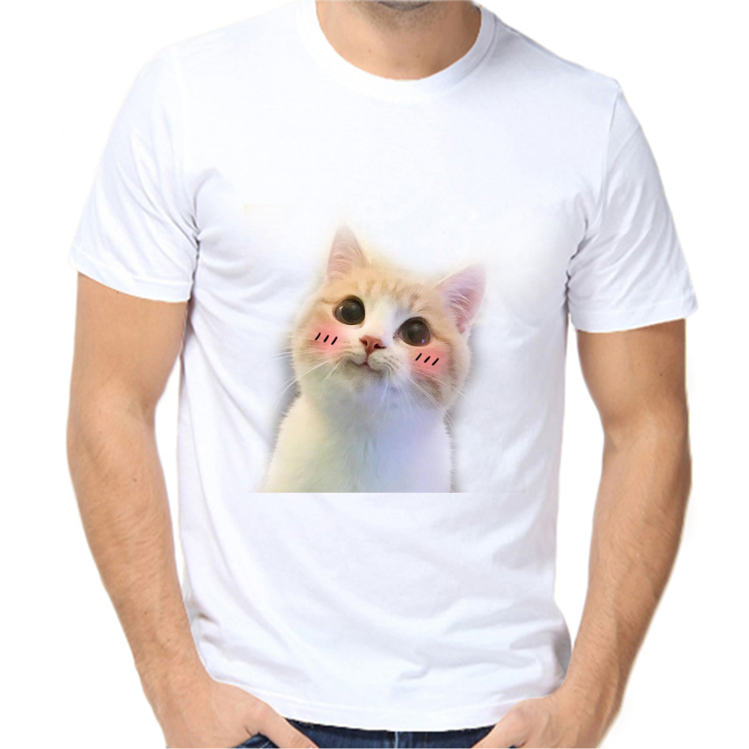 Футболка с рисунком кошки