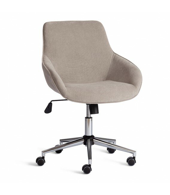 TetChair Кресло офисное DUBLIN хром, вельвет серый