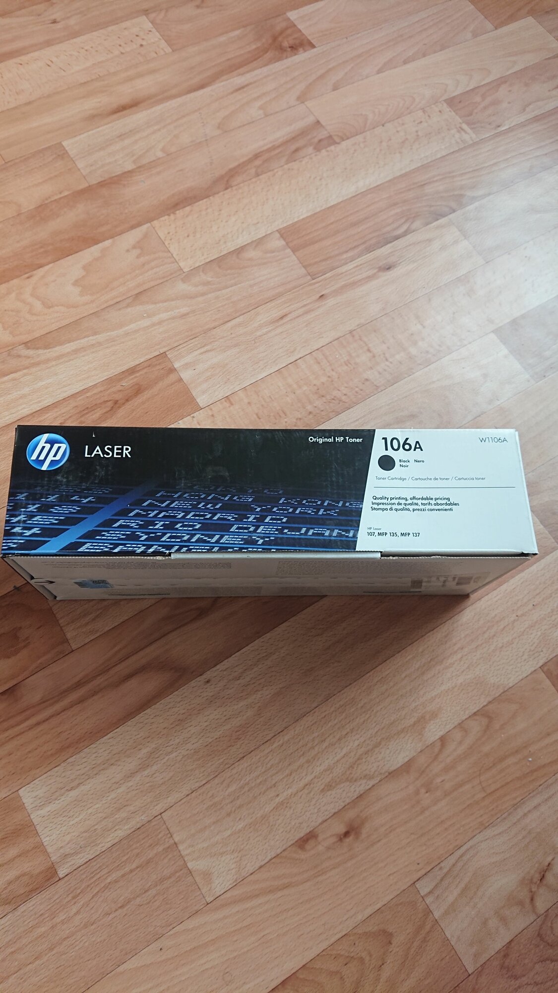 Оригинальный лазерный картридж HP W1106A 106A чёрный