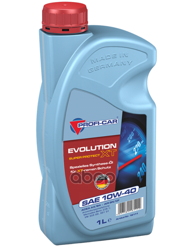 PROF 10W40 (1L) Evolution XT масло мотор! полусинтACEA A3/B4, API SN/CF, MB 229.3, VW 502 00/505 00 PROFI-CAR арт. 16111