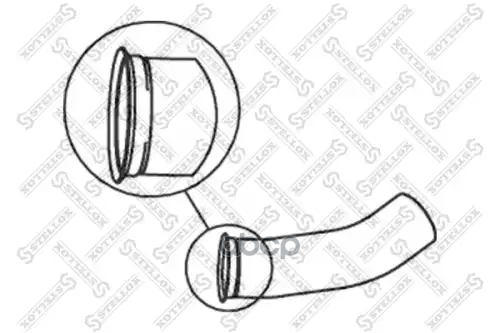 Труба глушителя! приемная d127 1-изгRVI PREMIUM Euro III DXi 11, 370-450 Stellox арт. 8203763SX