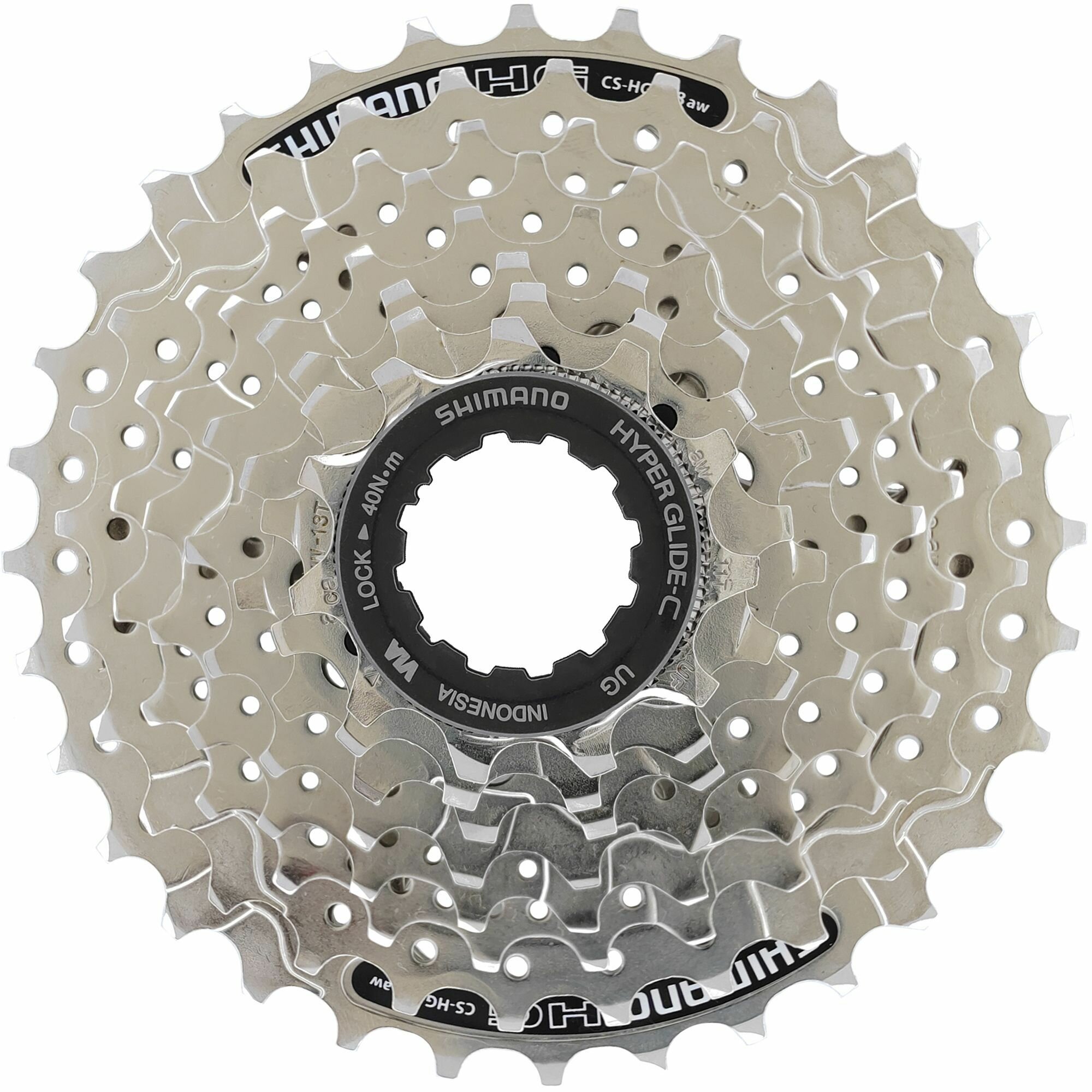 Звезда задняя (кассета) Shimano HG41, серия Acera, 8 скоростей, звезды 11-32, никелированная