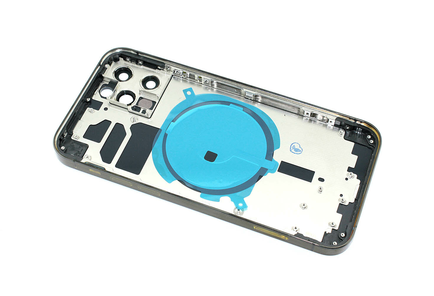 Задняя крышка (корпус) в сборе с рамкой для Apple iPhone 12 Pro, черный