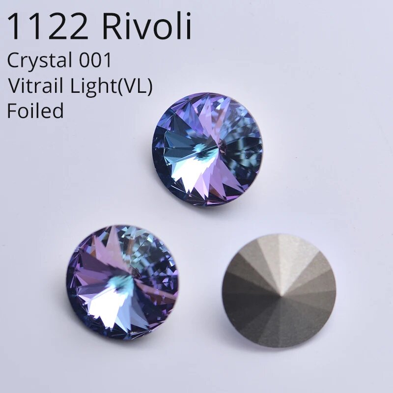Кристаллы CRYSTAL Rivoli 1122 Фиолетовый, 12mm -1pcs, Crystal 001 VL F