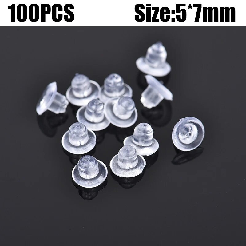 Силиконовые заглушки для сережек, 100/500 шт. style 03