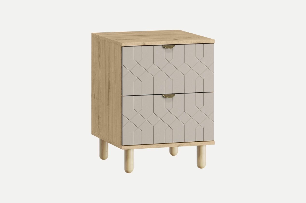 Тумба прикроватная напольная Divan.ru Теджонс Деко Сантиаго, 47х50х62 см, бежевая