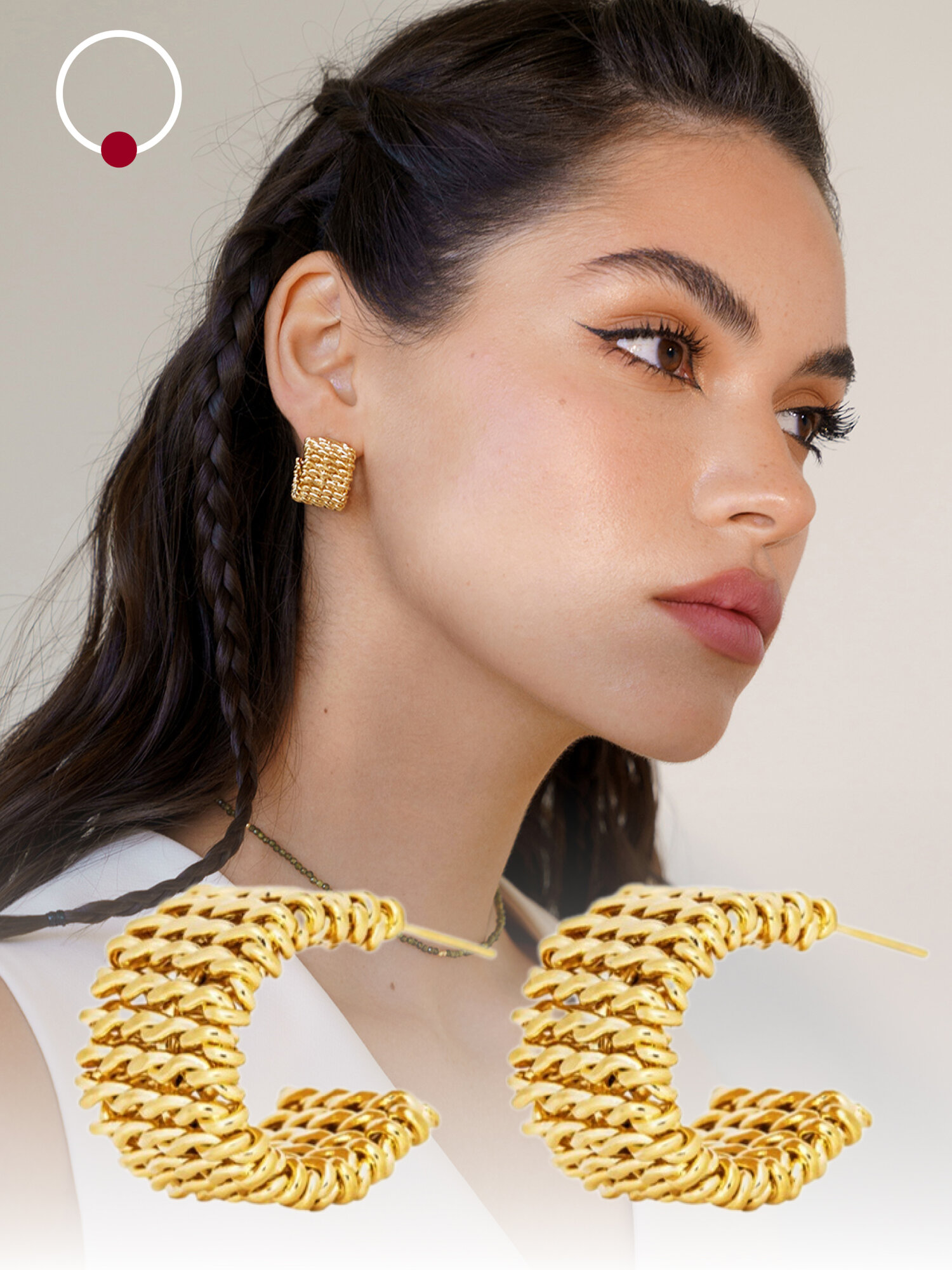 Серьги пусеты, конго