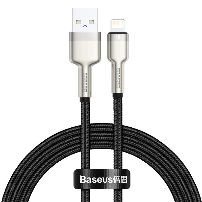 Baseus USB кабель Lightning 1м, черный, быстрая зарядка