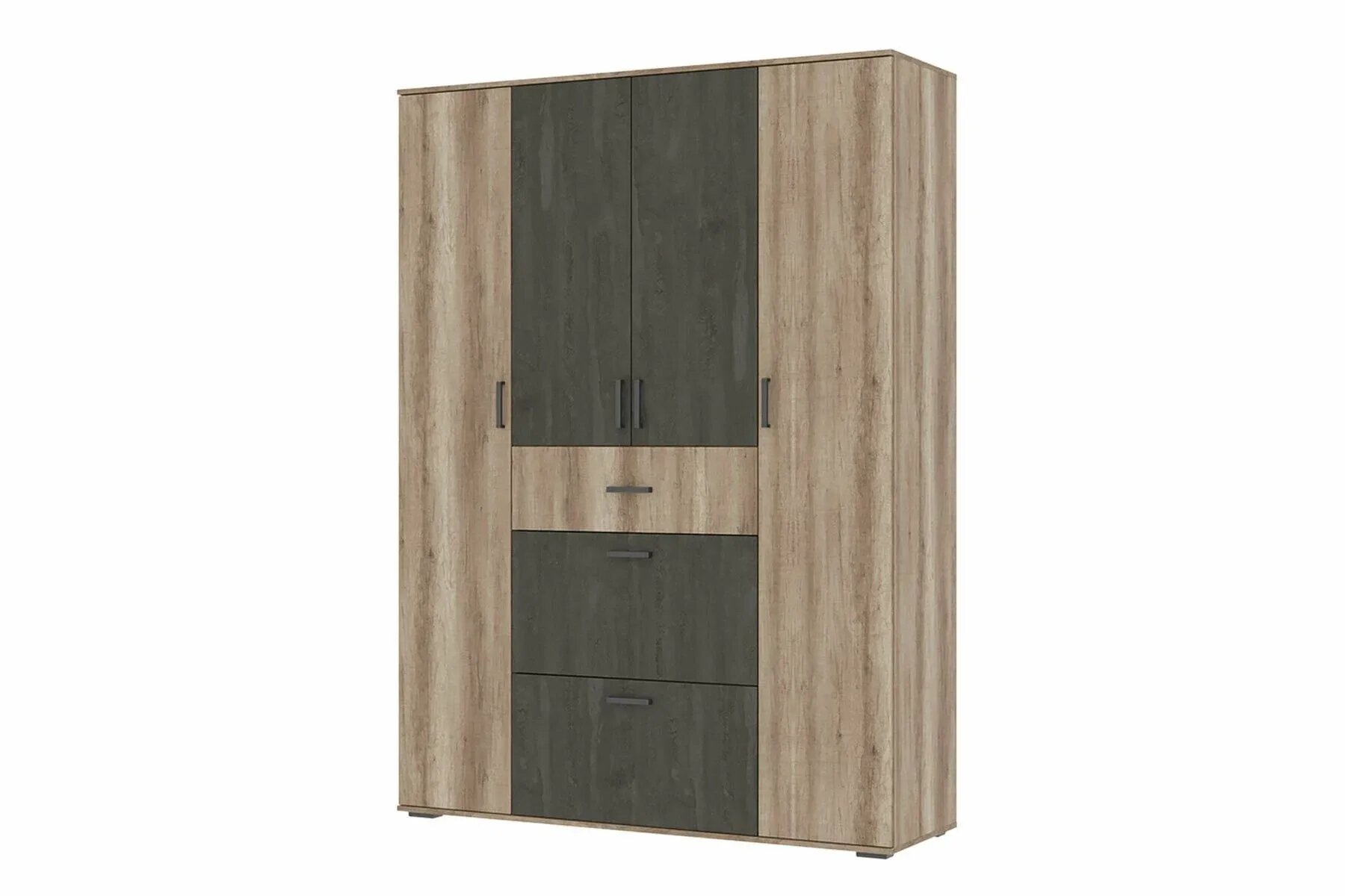 Шкаф «нельсон» ШК 03 (СОЛО-3), дуб каньон/железный камень (1600х500х2000)