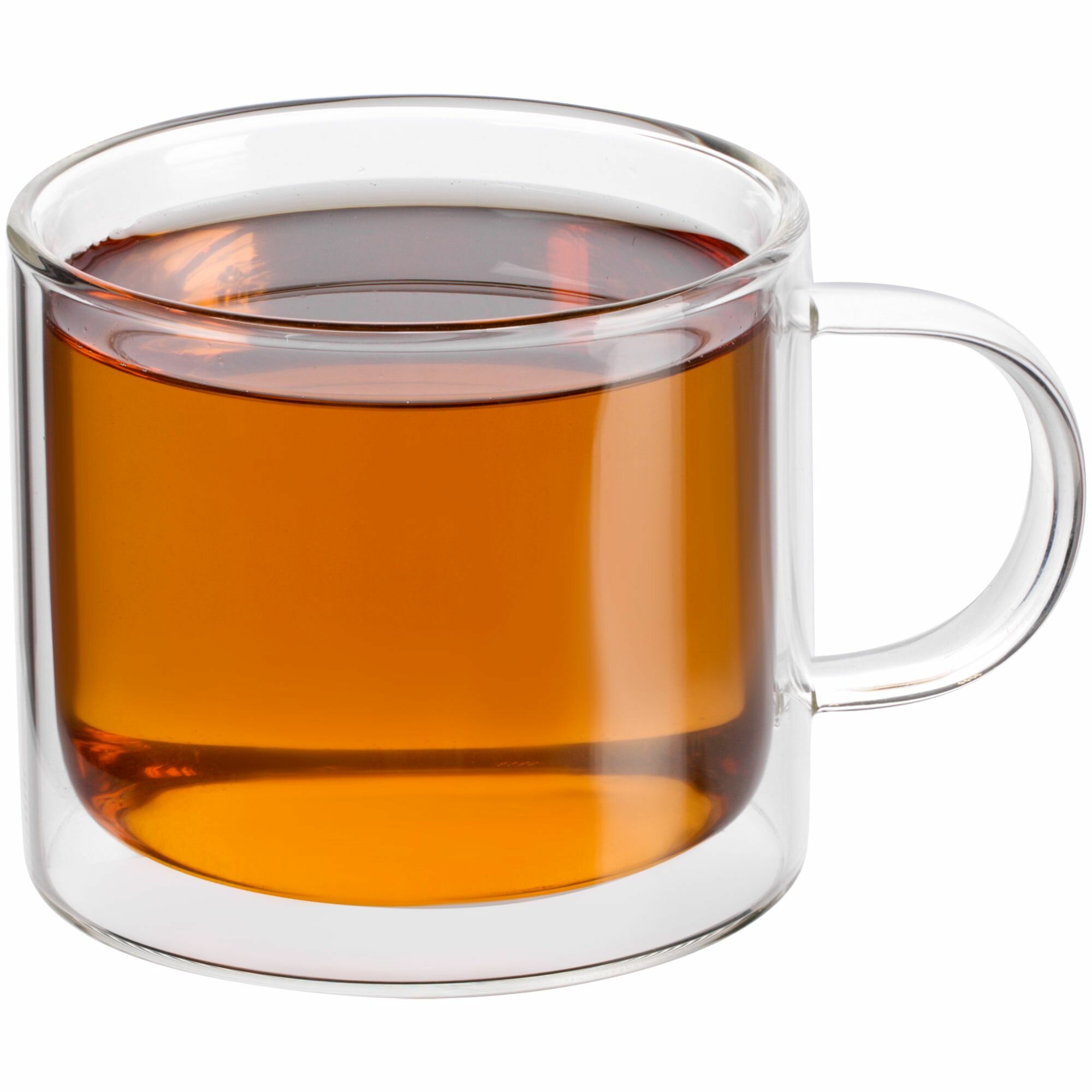 Кружка с двойными стенками molti 200 мл для чая и для кофе подарочная стеклянная чашка