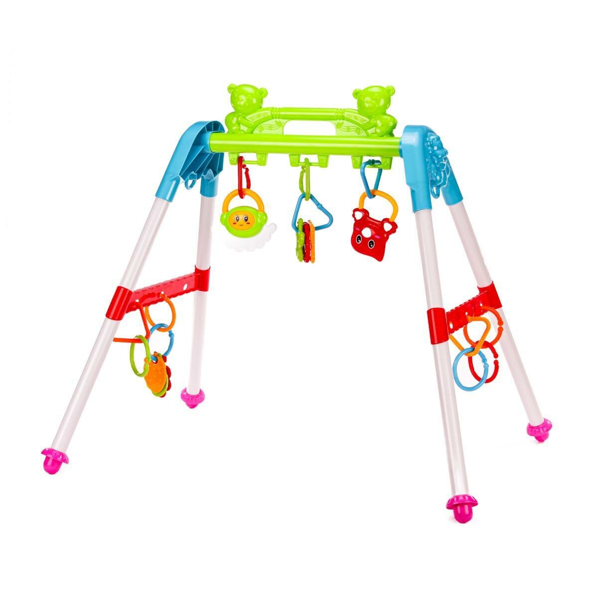 Развивающий центр для малышей, 7 подвесок, яркие цвета, пластик