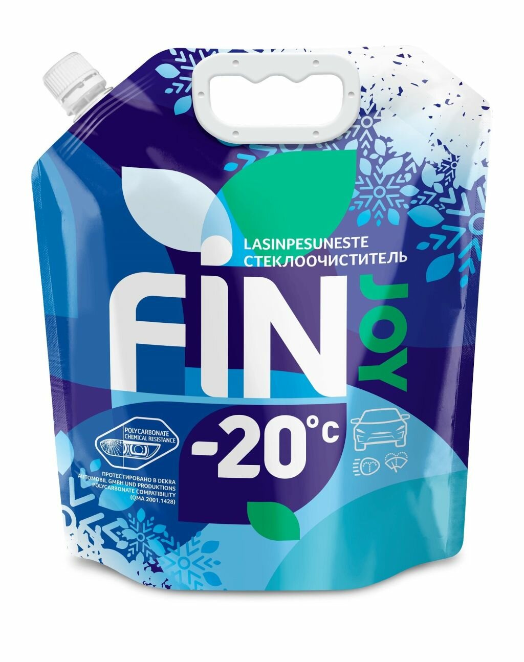 Автоочиститель стекол Fin Joy Indigo orbit -20 C, 3,5 л дой-пак, не образует трещин (66100887)