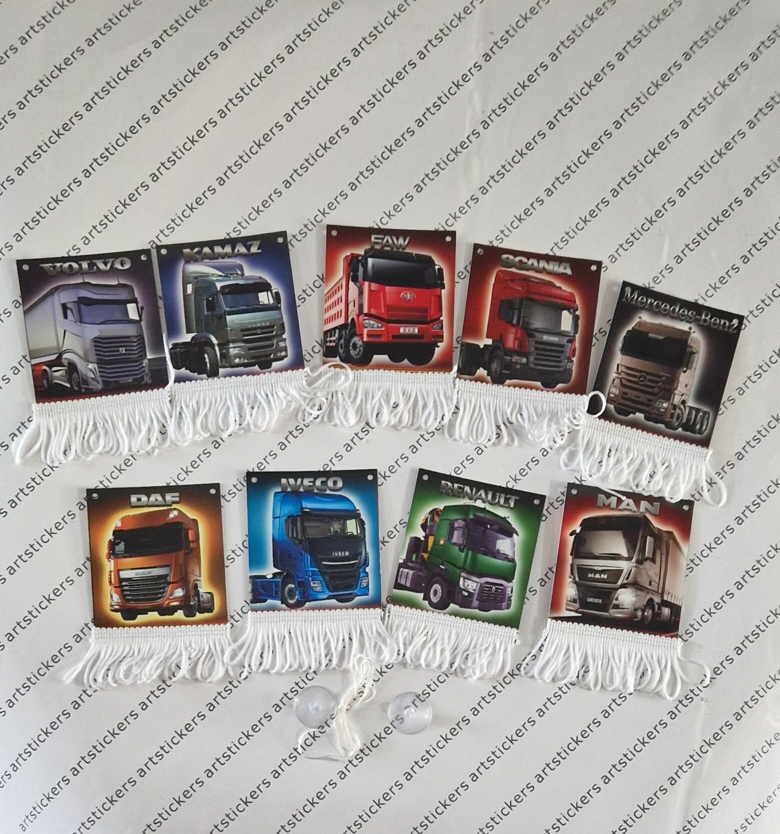 Флажки вымпел гирлянда в салон авто машины-девушки бахрома (9шт) 8,5х7,5см, комплект