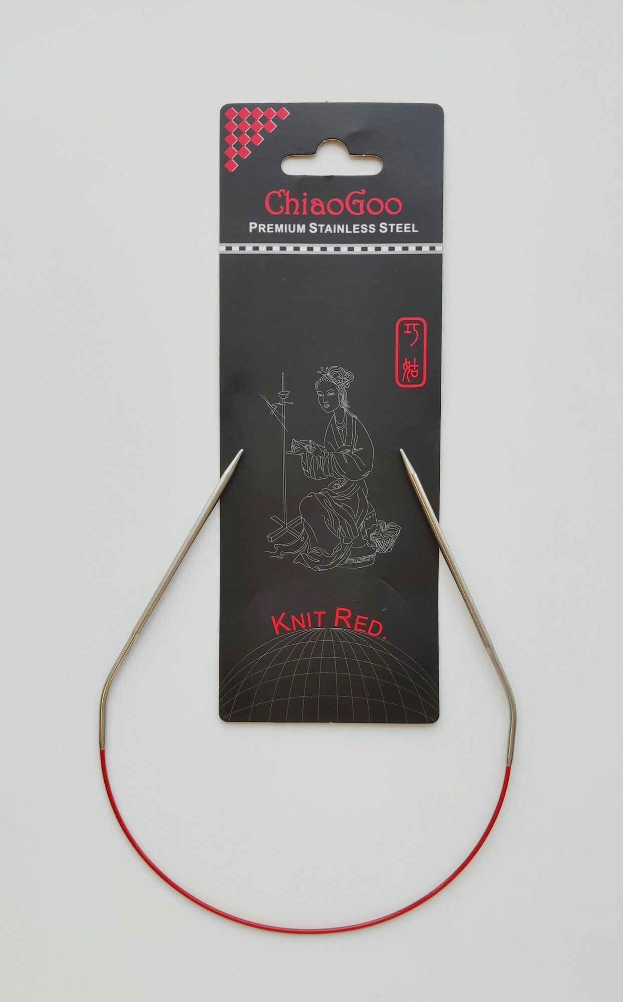 Спицы круговые металлические ChiaoGoo Knit Red 2,25 мм 40 см