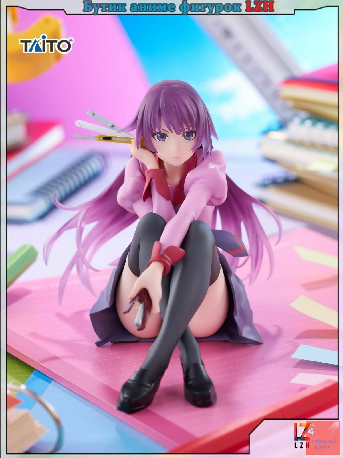 Аниме Фигурка TAITO Desktop Cute Хитаги Сэндзёгахара из Цикл историй(Monogatari Series) 13cм