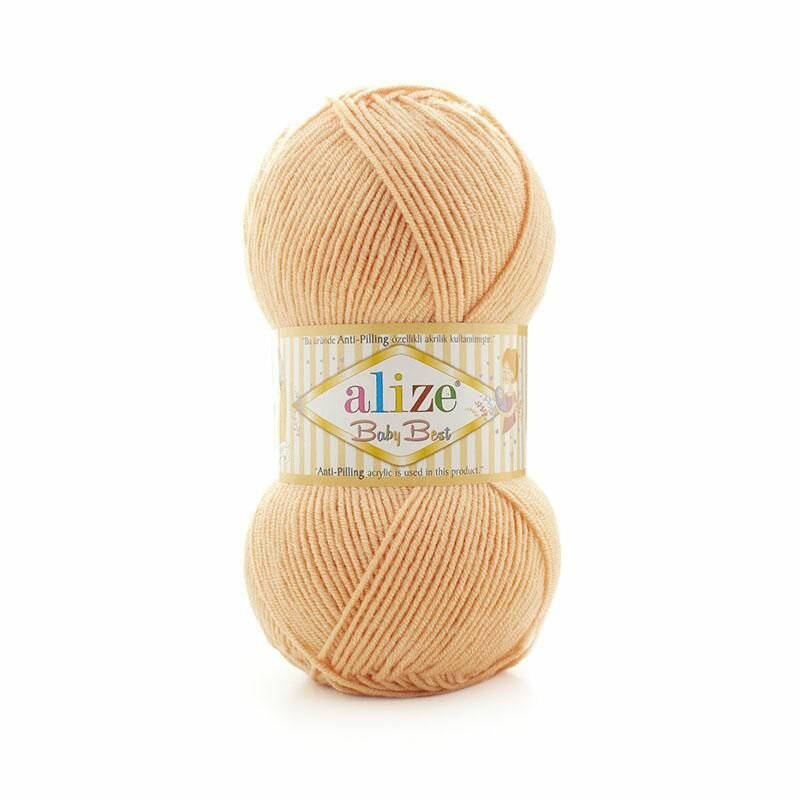 Пряжа Alize Baby Best 81 (5 мотков по 100г/240м) персик