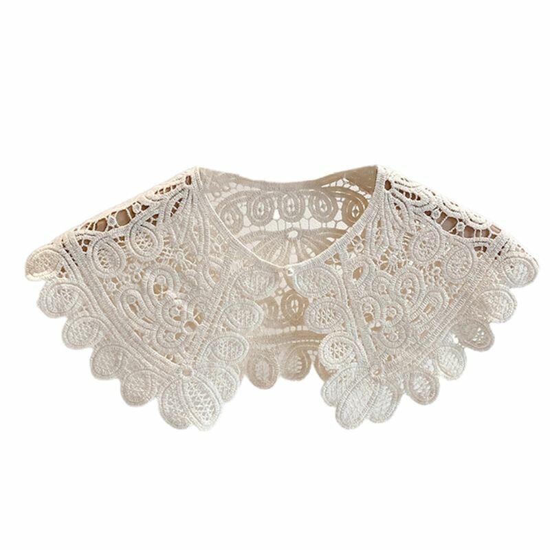 Элегантная кружевная накидка с жемчужными пуговицами, Бежевый