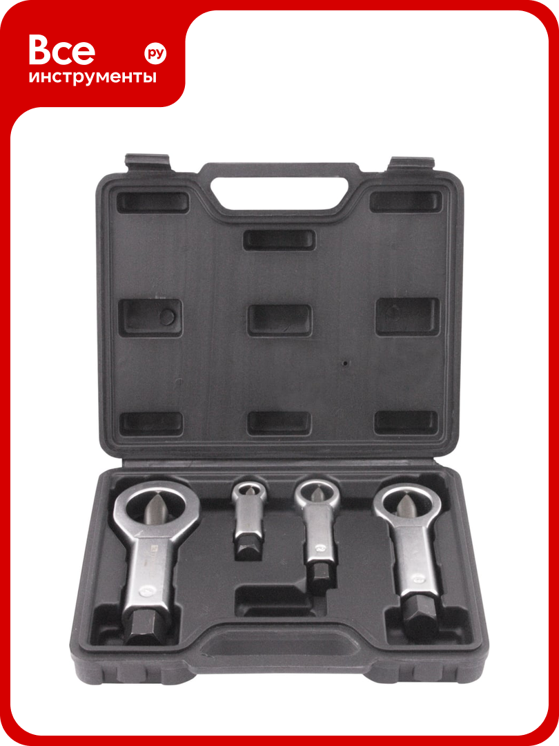 Набор гайколомов Thorvik NSS5 9-36 мм, 4 предмета 053865, с ударными