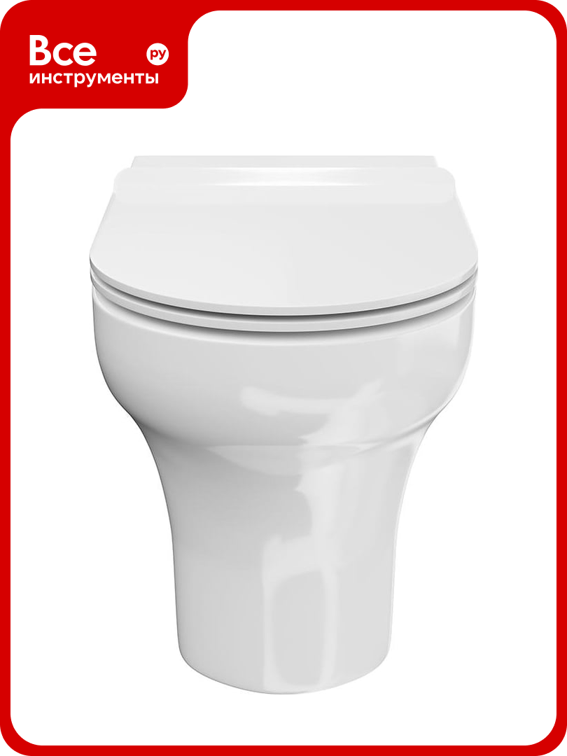 Напольный унитаз KERAMA MARAZZI BUONGIORNO безободковый, белый глянцевый BG. wc.01, облегчает работу