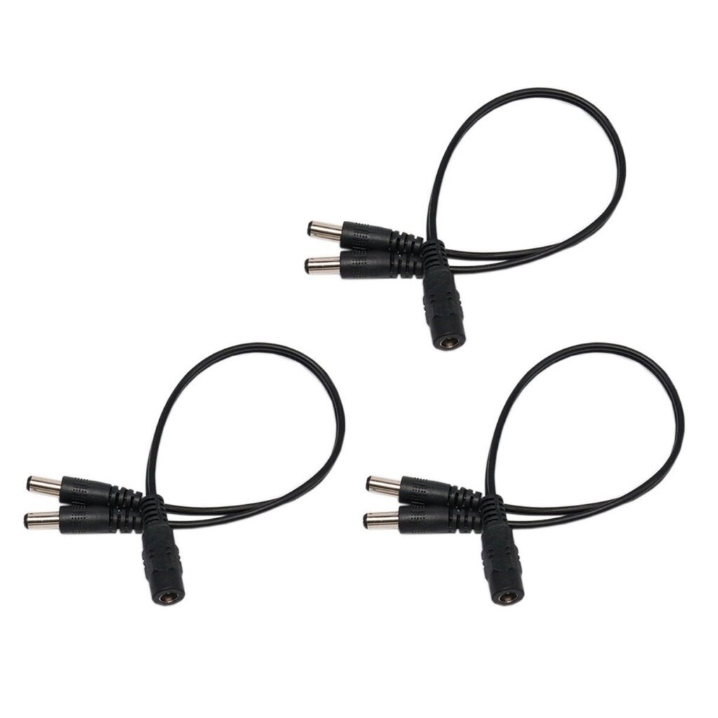 3 Y-образных шнура питания постоянного тока 5,5X2,1 мм от розетки к розетке "два в одном"-черный