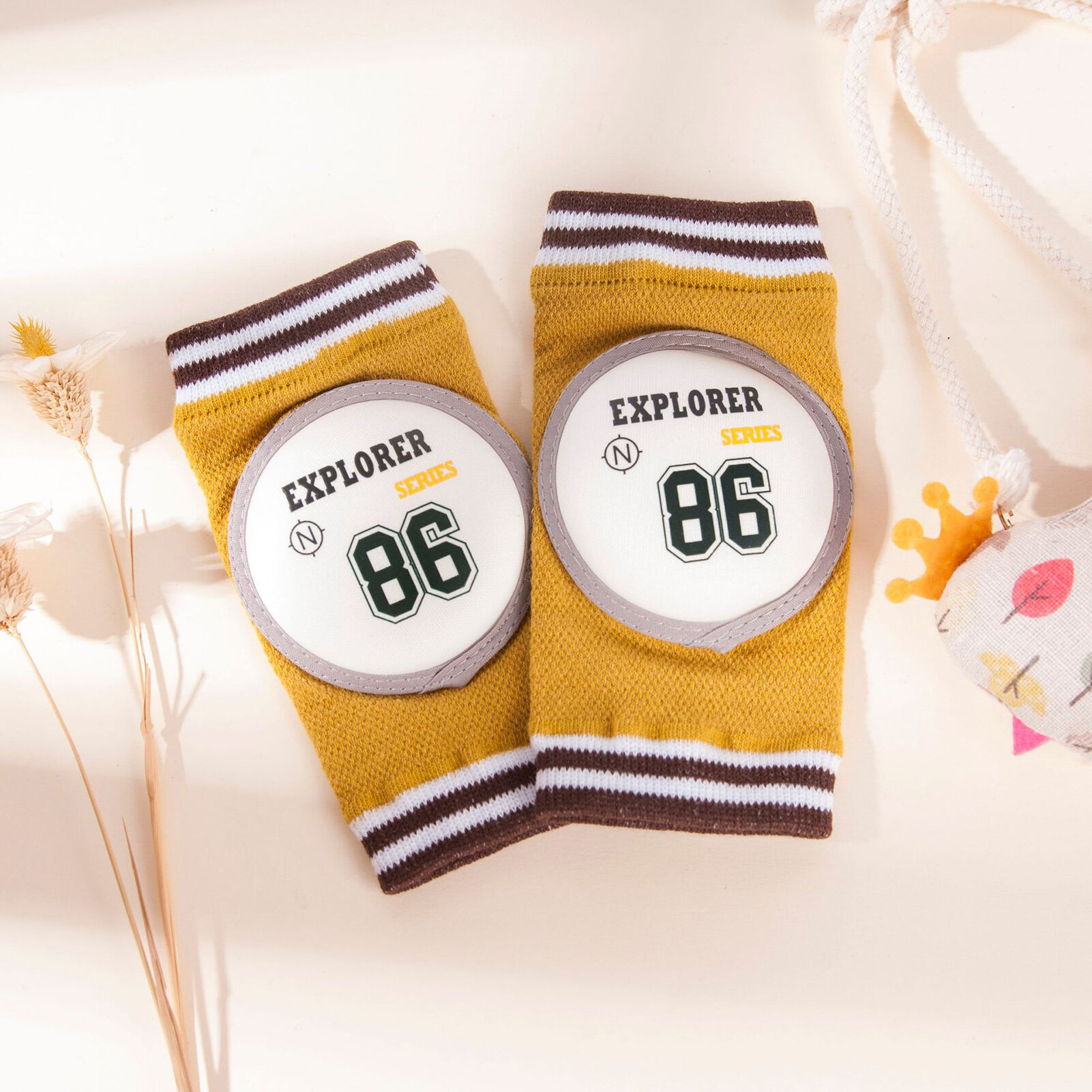 Детские наколенники, удобные, противоскользящие, из хлопка, защита коленей для малышей и детей младшего возраста, 2 шт.